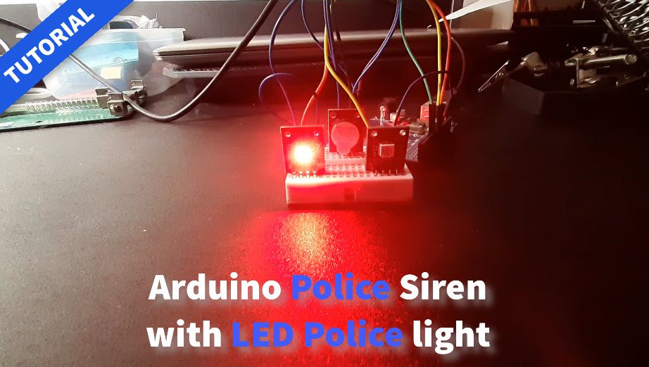 Arduino Police Siren With Led Police Lights Visuino Visual Development For Arduino 9334