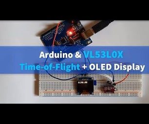 VL53L0X Time-of-Flight + OLED Display - Visuino - Visual Development for Arduino