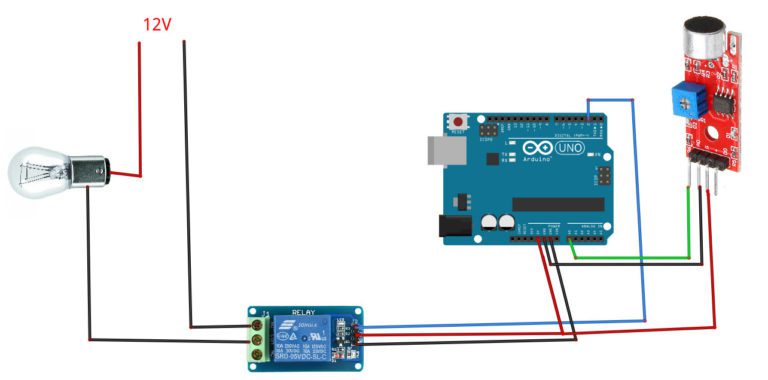 Clap Switch Using Sound Sensor And Arduino Visuino Visual Development For Arduino