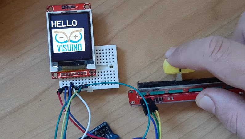 Control The Lcd St7735 Backlight Brightness Using Pwm With Arduino Visuino Visual