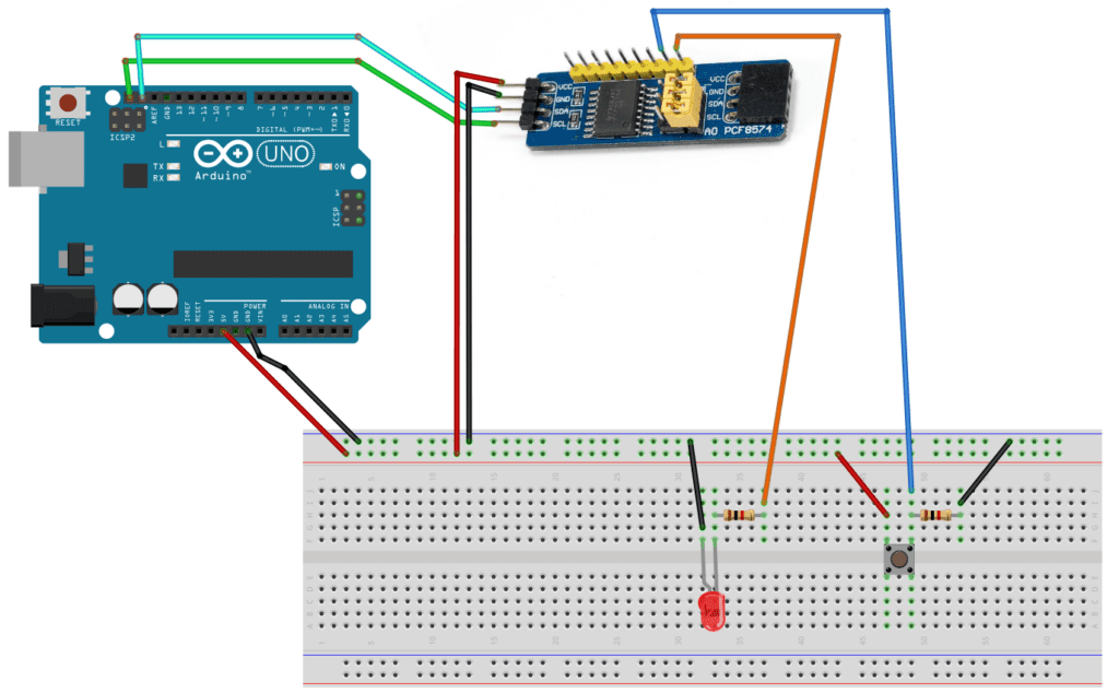 How To Use Pcf8574 Gpio Extender With Arduino Or Esp32 Visuino Visual Development For Arduino