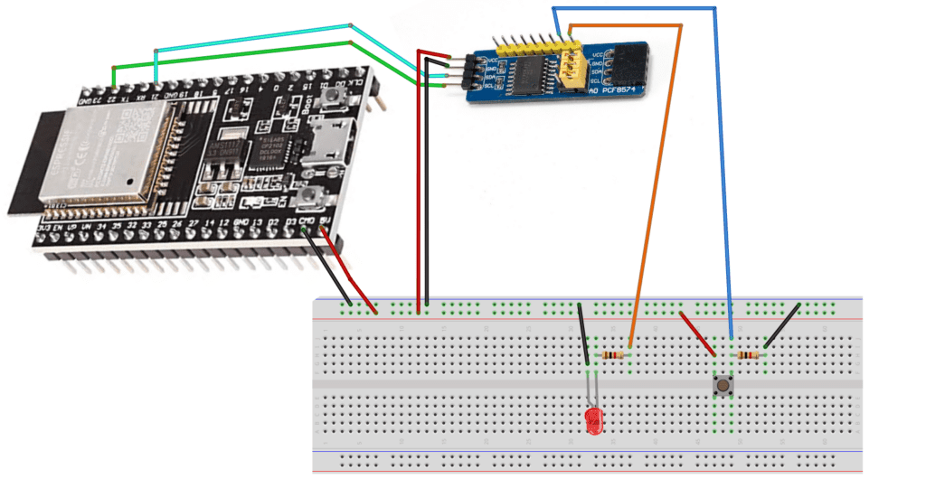 How To Use Pcf8574 Gpio Extender With Arduino Or Esp32 Visuino Visual Development For Arduino
