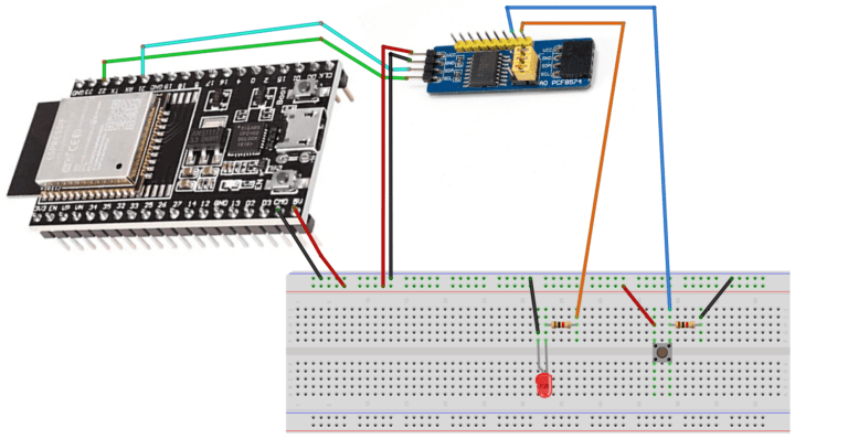 How to Use PCF8574 GPIO Extender With Arduino or ESP32 - Visuino - Visual Development for Arduino