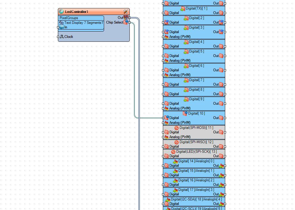 Arduino Display Text On Max7219 8 Digit Led Display Visuino Visual Development For Arduino