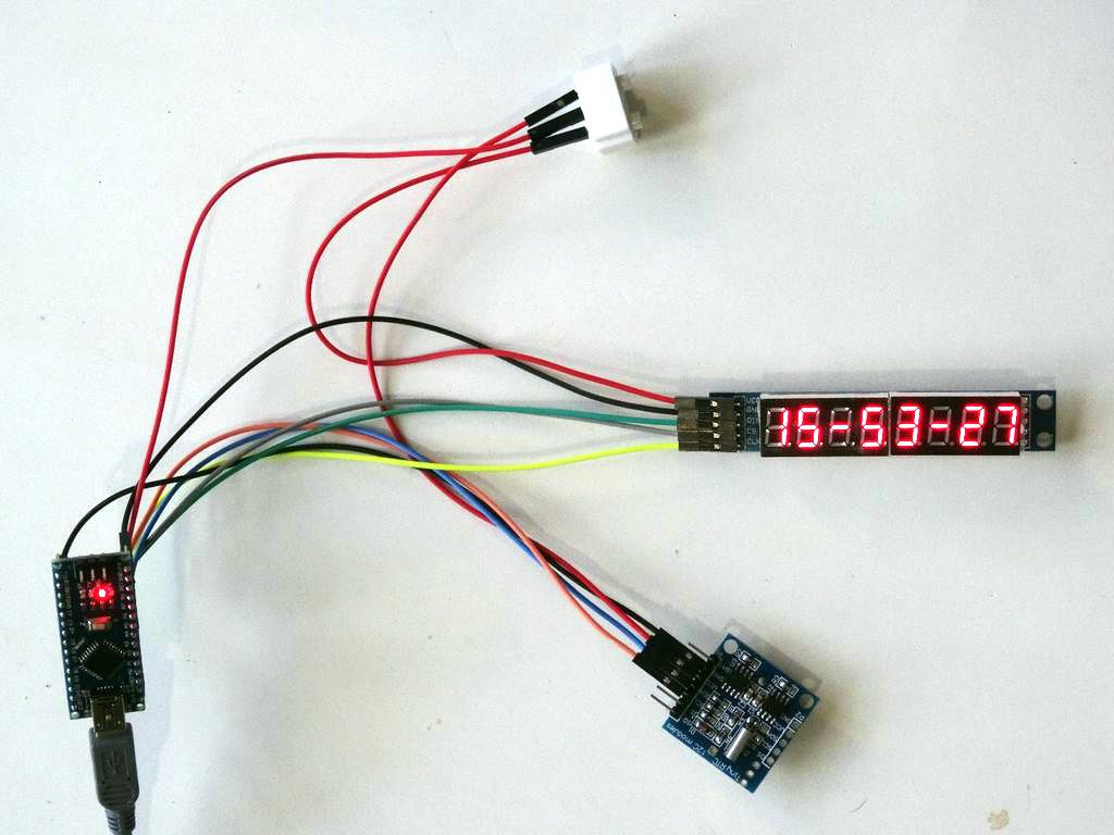 Arduino Nano and Visuino: 7 Segment Display Clock With MAX7219 and DS1307 Real Time Clock(RTC ...