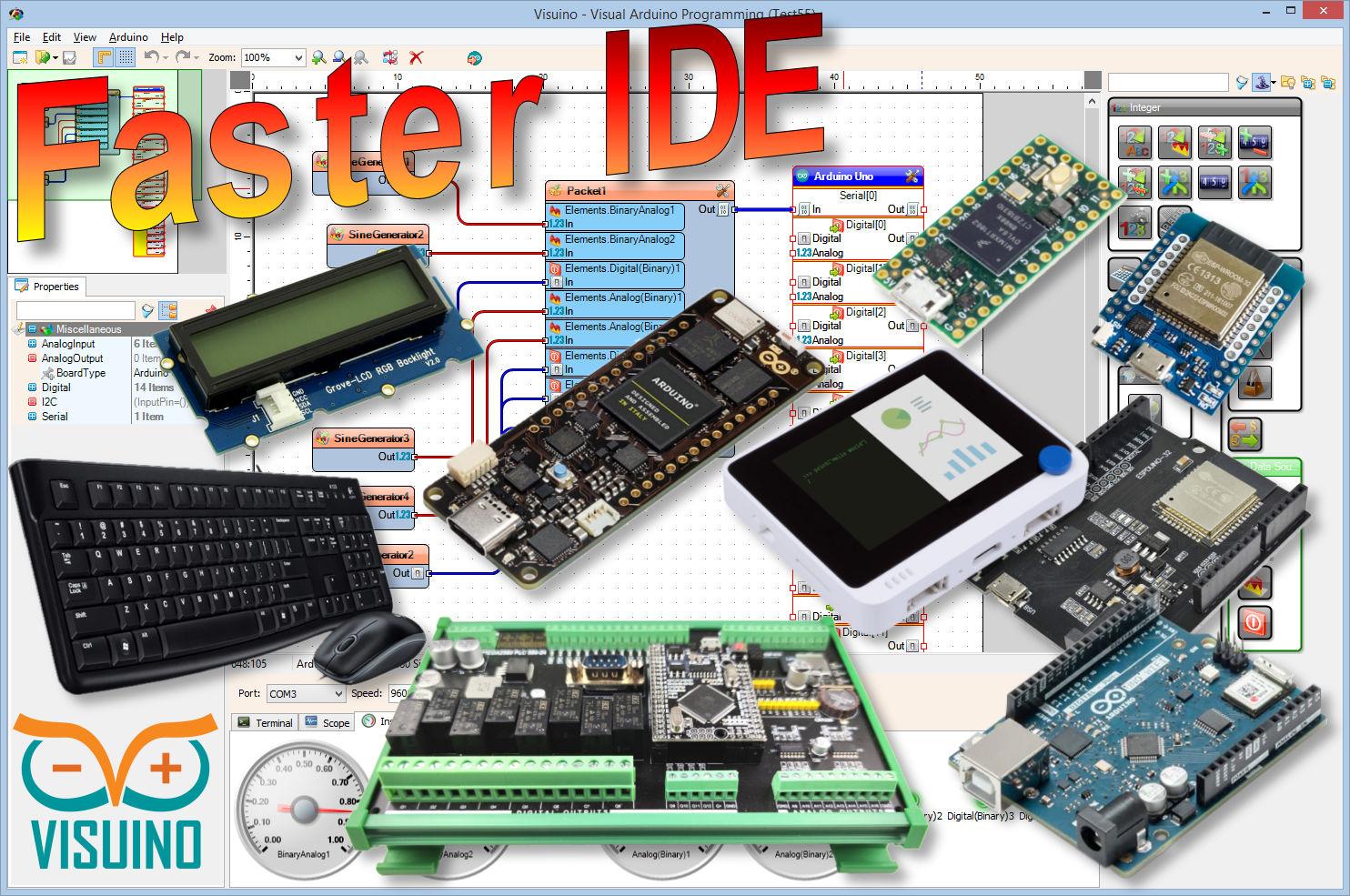 Arduino Frequency Sweep Using Visual Programming - Visuino - Visual Development for Arduino