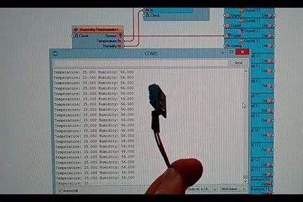 Arduino DHT22 formatted text - Visuino - Visual Development for Arduino