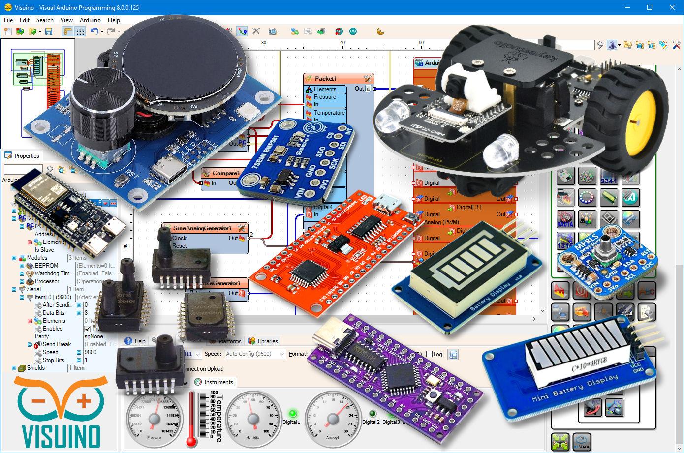 How to Use RGB LED HC‑SR04 (RUS‑04) Ultrasonic Sensor With Arduino & Visual Programming ...