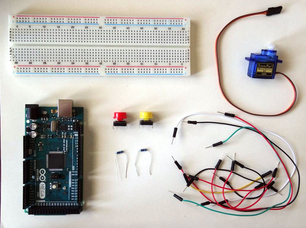 Arduino: Control Servo With Buttons - Visuino - Visual Development for Arduino