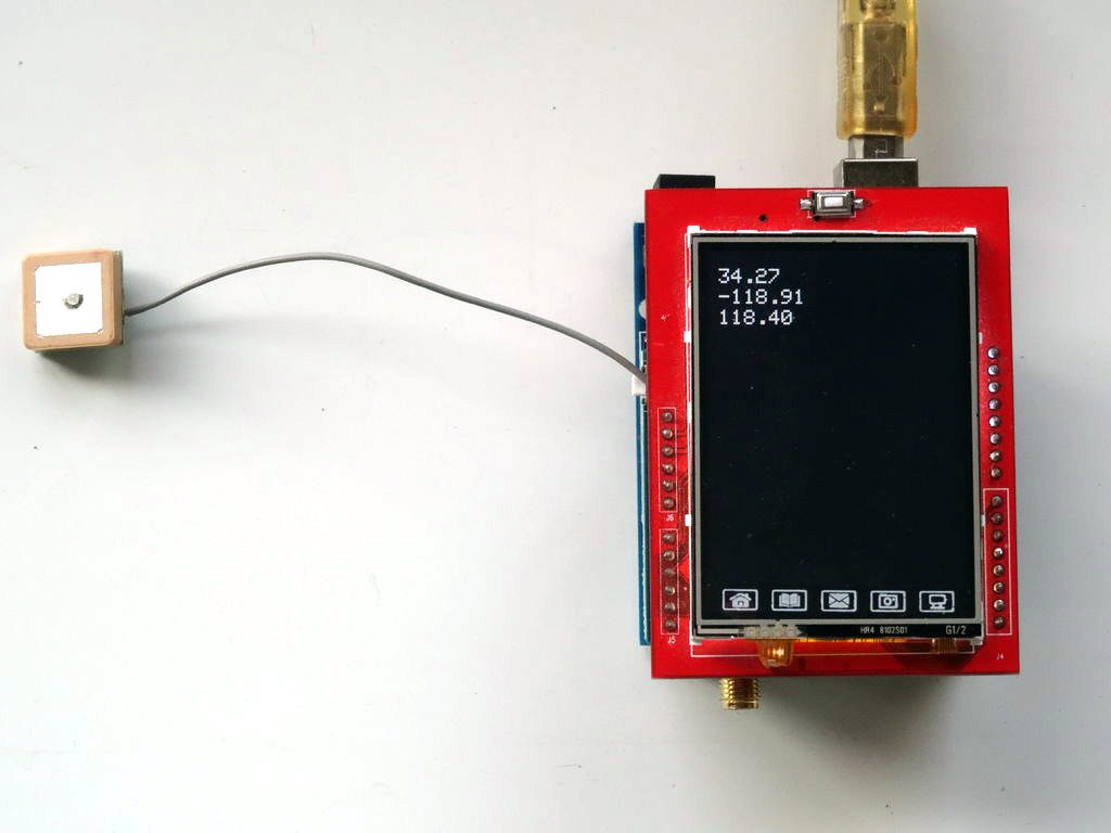 Arduino Uno And Visuino Gps Location Display With Gps And Tft